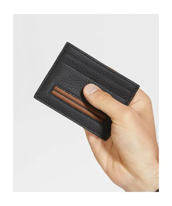 Zegna Logo Embossed Card Holder