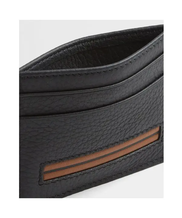 Zegna Logo Embossed Card Holder