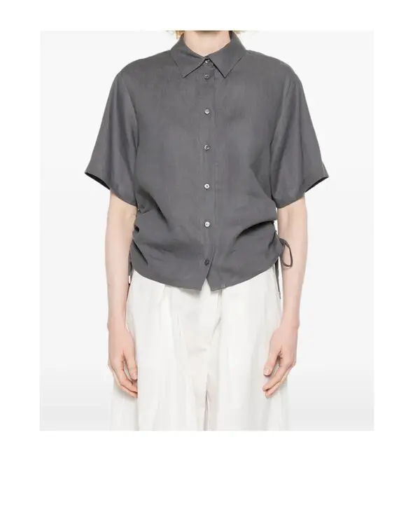 Peserico Short Sleeve Shirt With Drawstring Hem
