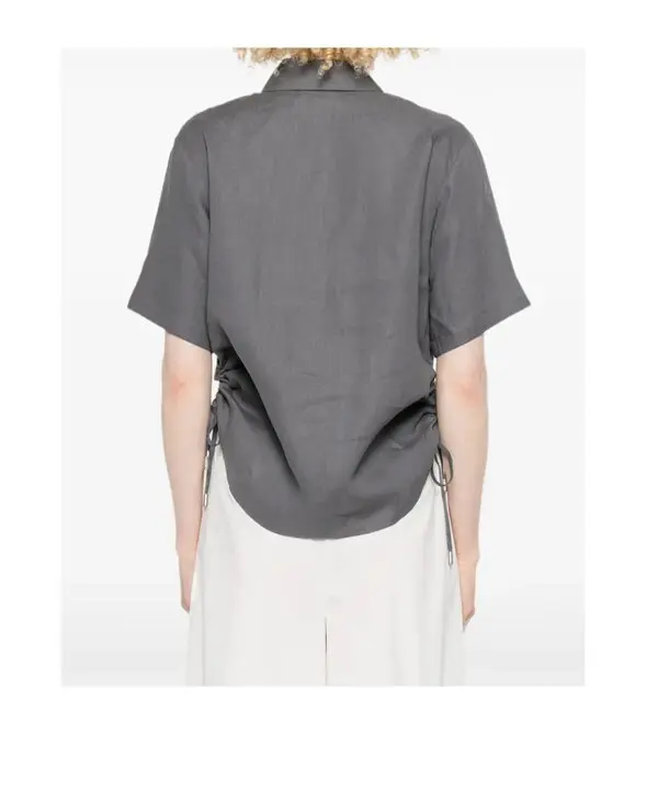 Peserico Short Sleeve Shirt With Drawstring Hem