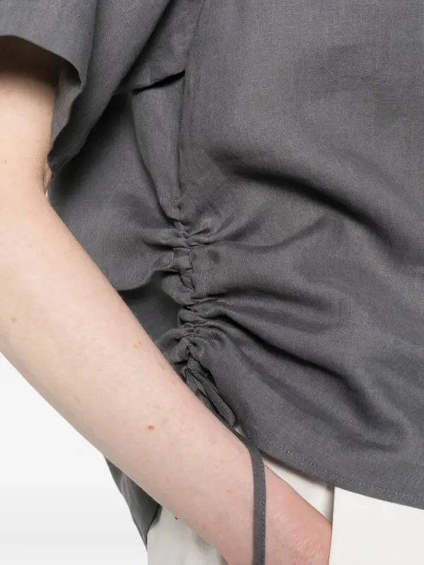Peserico Short Sleeve Shirt With Drawstring Hem