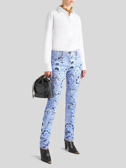 Etro Bandana Printed Mid-rise Skinny Jeans