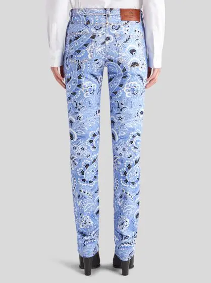 Etro Bandana Printed Mid-rise Skinny Jeans