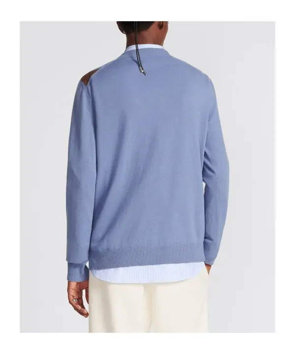 Dior V-neck Cashmere Sweater With Cd Diamond Argyle Pattern