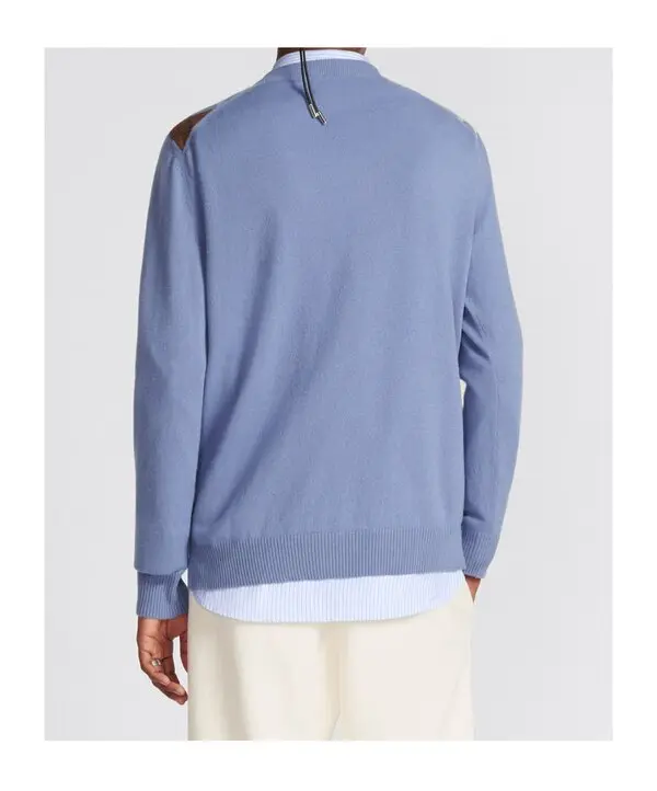 Dior V-neck Cashmere Sweater With Cd Diamond Argyle Pattern