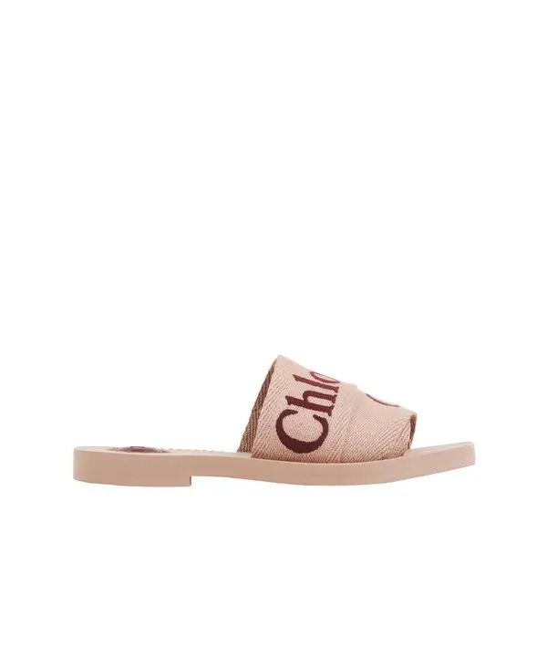 Chloé Woody Flat Mules - Nude