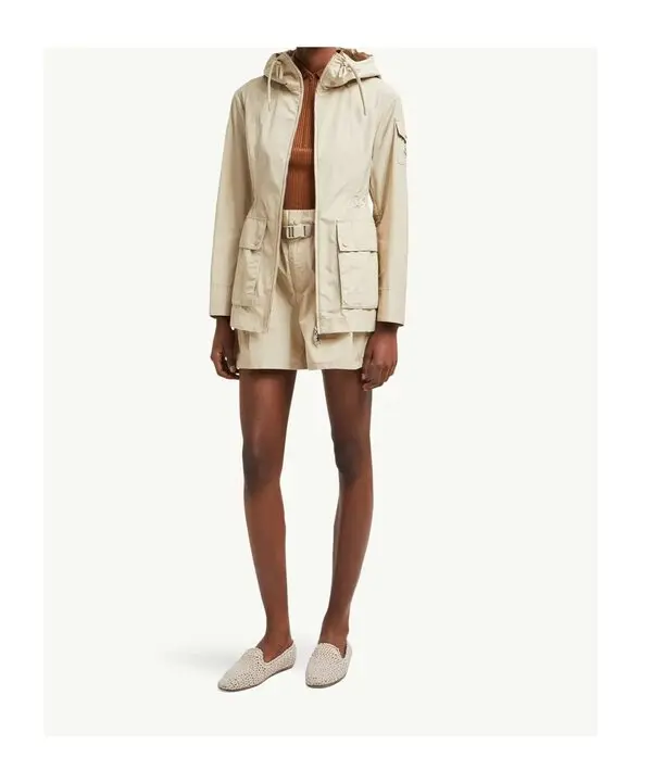 Moncler Leandro Hooded Parka - Beige