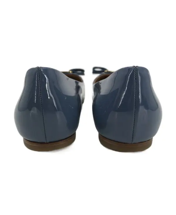 FERRAGAMO Patent Leather Ballet Flats With Bow Detail