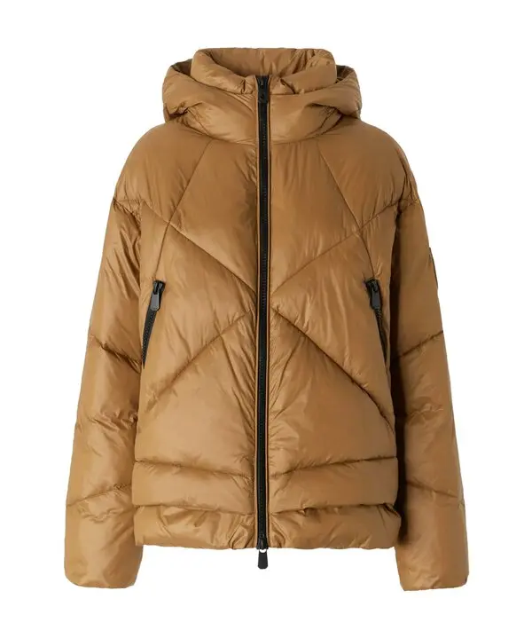 Pinko Zip-up Hooded Padded Jacket - Brown