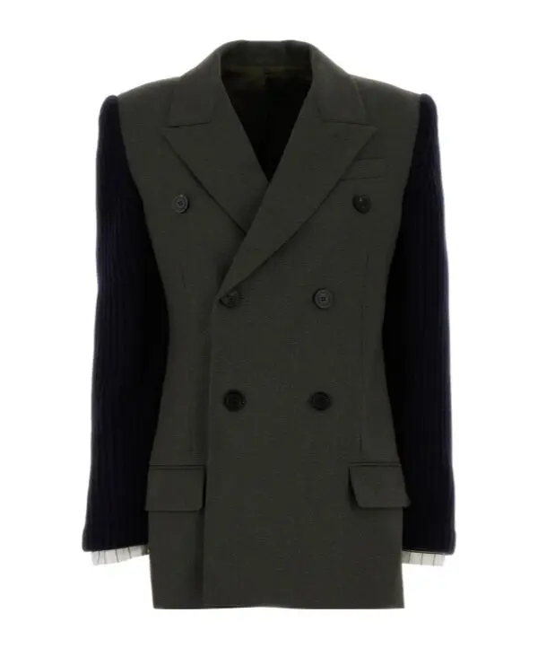 JEAN PAUL GAULTIER The Bi-material Suit Jacket - Black