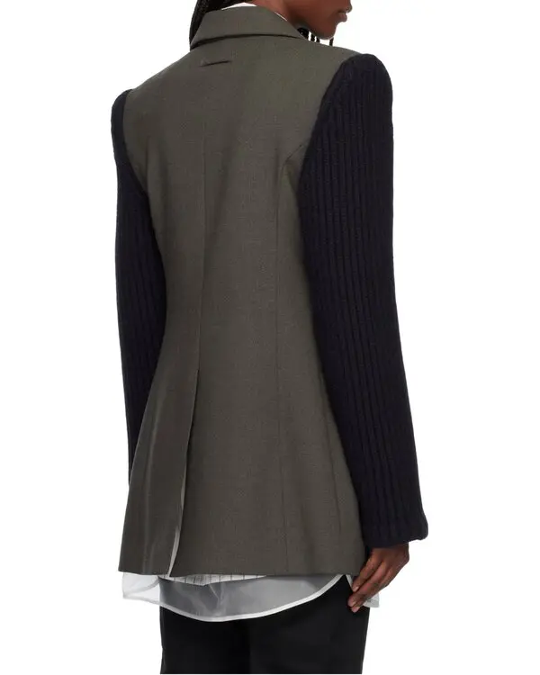 JEAN PAUL GAULTIER Bi-material Suit Jacket - Black