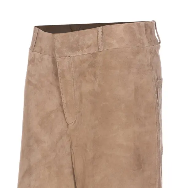 ARMA High-waist Suede Pants