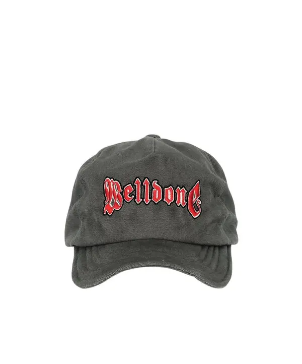 We11Done Logo Embroidered Baseball Cap - Grey