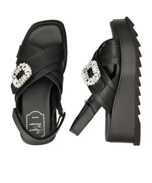 ROGER VIVIER Slidy Viv Wedge Sandals