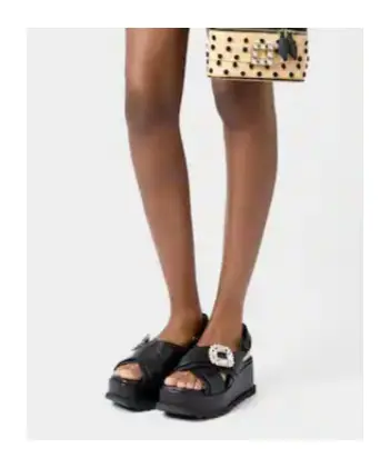 ROGER VIVIER Slidy Viv Wedge Sandals