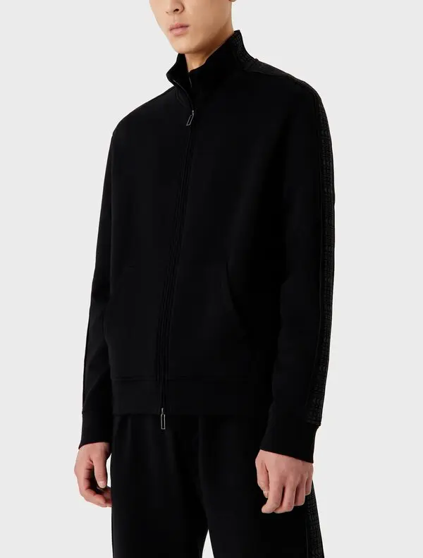 Emporio Armani Logo-print Zip-fastening Sweatshirt