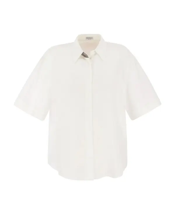 Brunello Cucinelli Classic Lapel Shirt - White