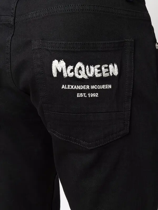 Alexander McQueen Graffiti Denim Jeans