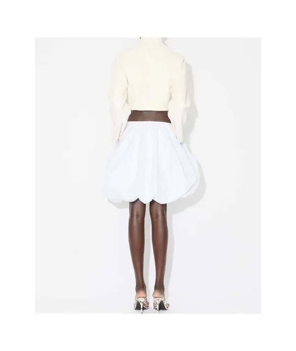 Alaïa Poplin Balloon Skirt - White
