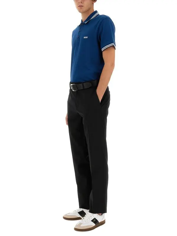 Hugo Boss Logo-embroidered Piqué Polo Shirt