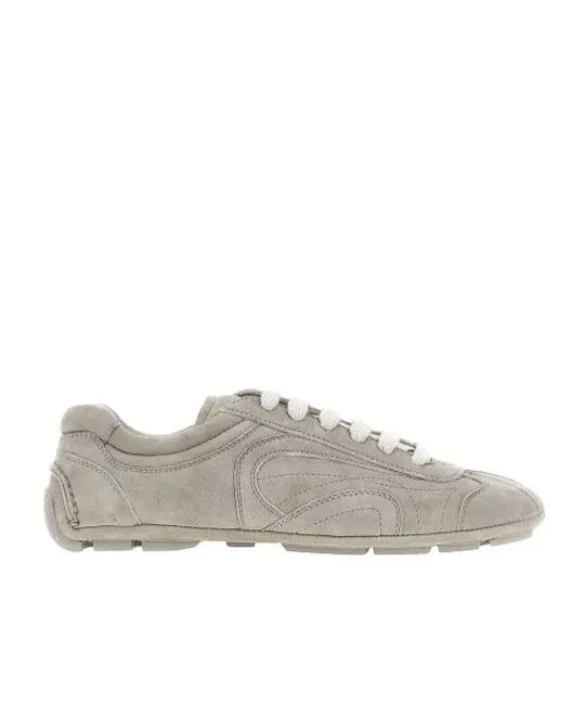 Prada Montecarlo Re-edition 2005 Suede Sneakers - Cloud Ash