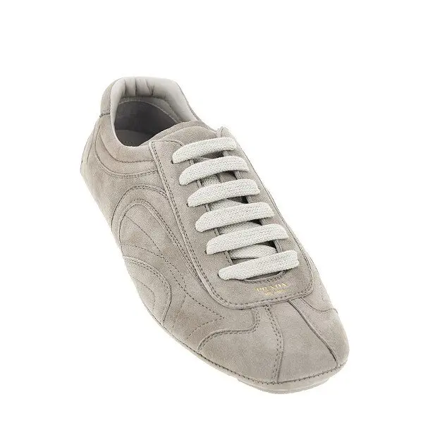 Prada Montecarlo Re-edition 2005 Suede Sneakers - Cloud Ash