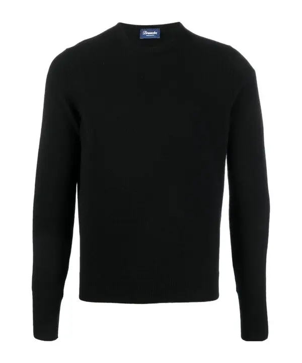 DRUMOHR Crew Neck Cashmere Sweater - Black