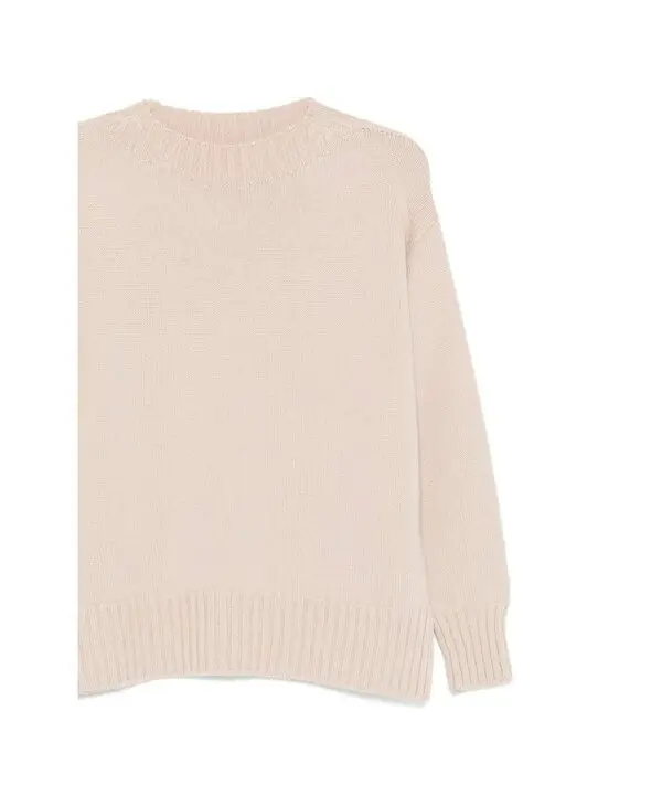 DRUMOHR Round Neck Wool Sweater - Caffelatte