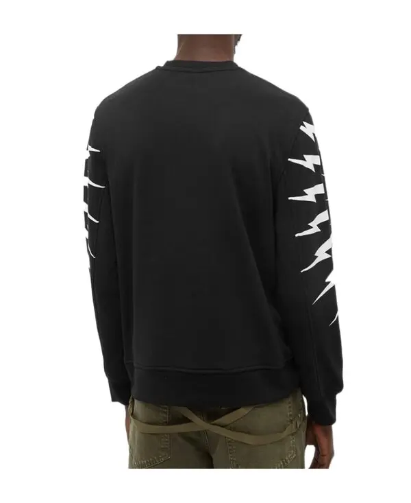 Neil Barrett Thunderbolt Printed Crewneck Sweatshirt