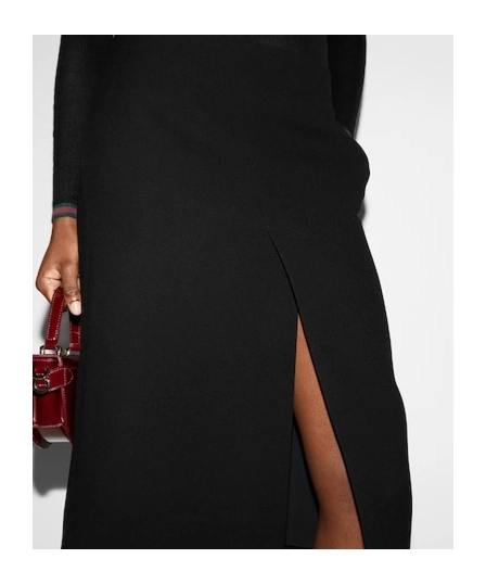 Gucci Crêpe Skirt With Slit Detail