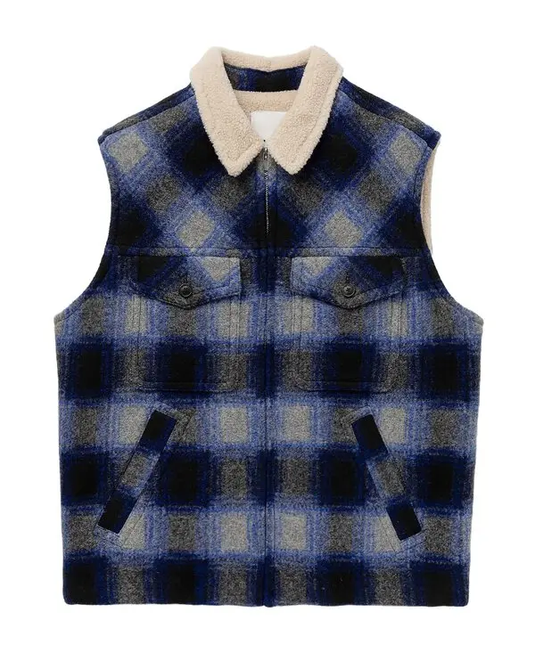 Isabel Marant Étoile Checked Zip-up Gilet - Black