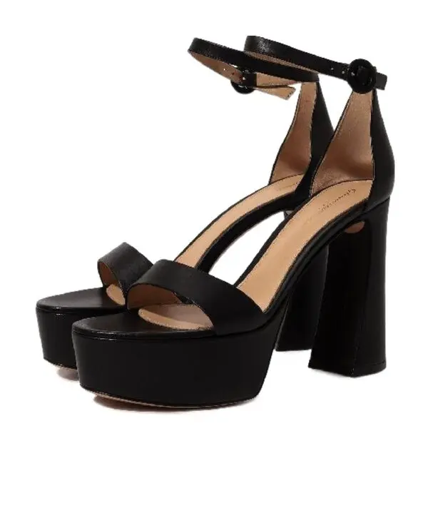 GIANVITO ROSSI Open-toe Platform Sandals With Adjustable Ankle Strap