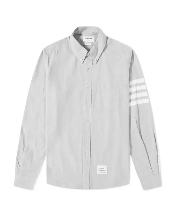 Thom Browne Logo 4-striped Flannel Shirt