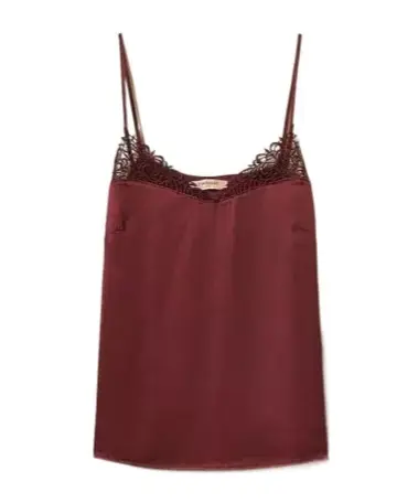 TWINSET Lace-trimmed Camisole Top - Red