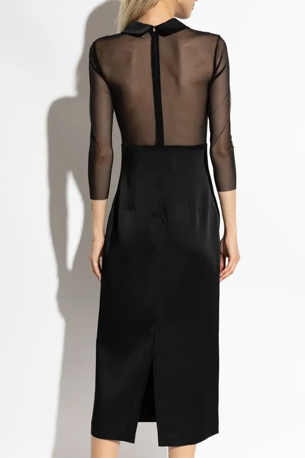 Blumarine Heart-patch Satin Midi Dress