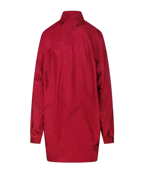 Balenciaga Long-sleeve Logo Print Shirt