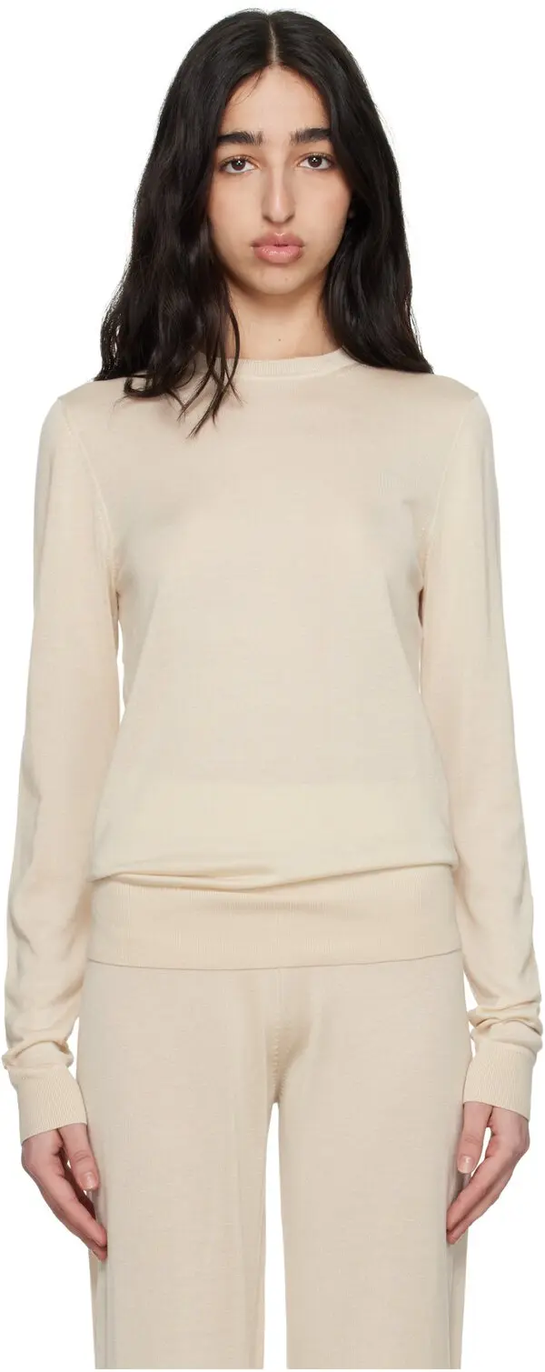 TOTEME Ribbed Crew-neck Jumper - Nude