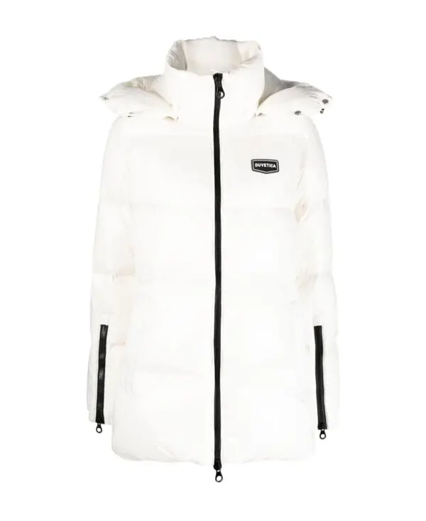 Duvetica Logo Patch Puffer Jacket - White
