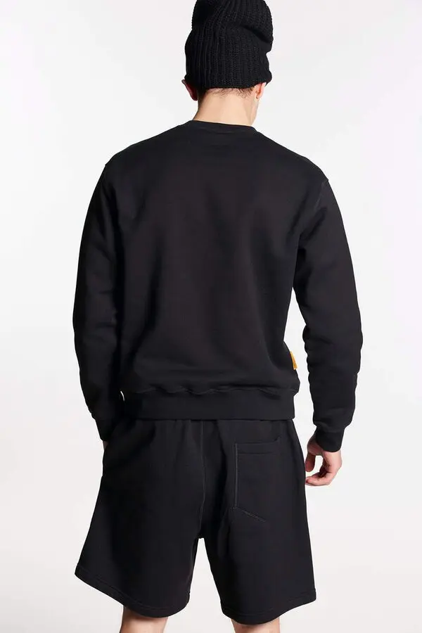 Dsquared2 Crewneck Sweatshirt With Pac-man Graphics - Black