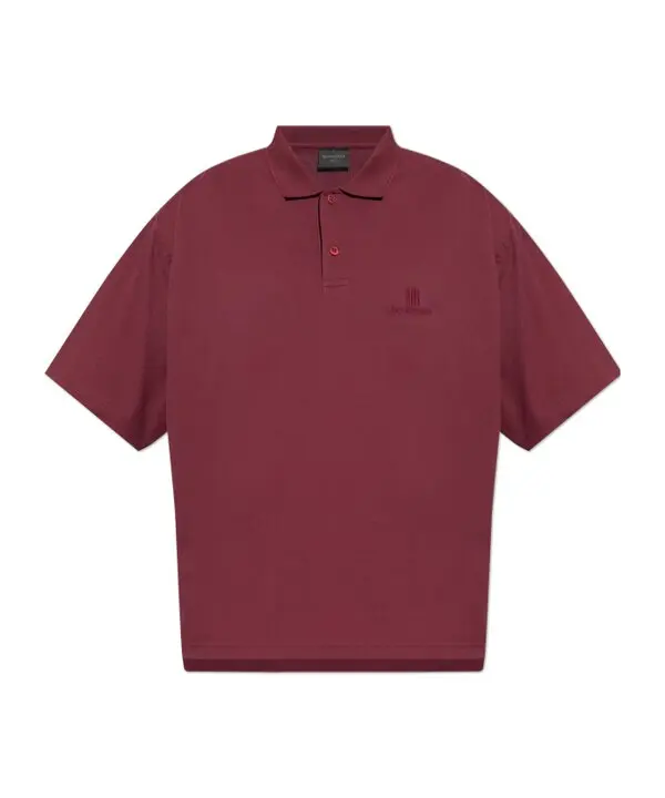 Balenciaga Logo Embroidered Polo Shirt