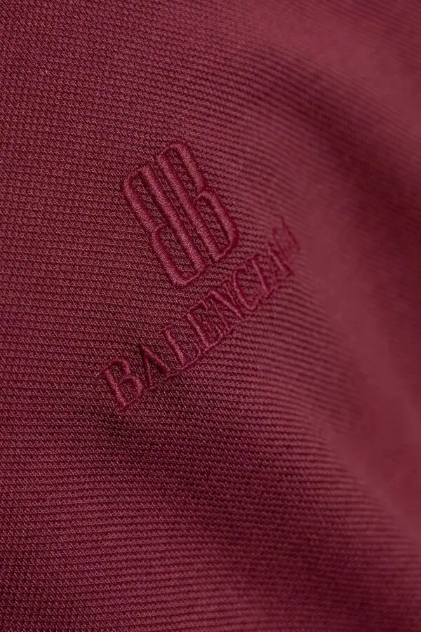 Balenciaga Logo Embroidered Polo Shirt - Red