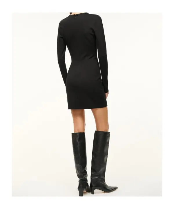 Staud Astor Dress With Gold Tone Moon Buckle