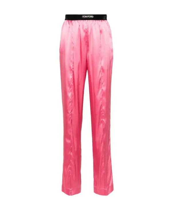 TOM FORD Stretch Satin Pajama Pants - Pink