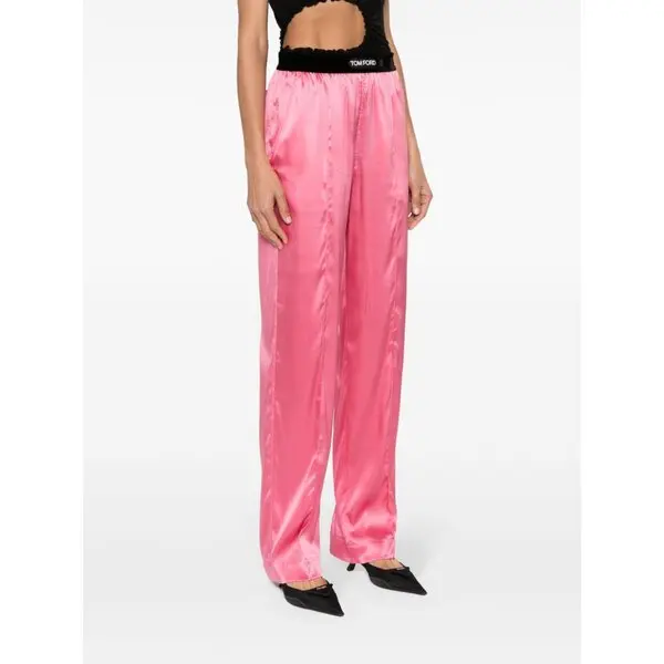 TOM FORD Stretch Satin Pajama Pants - Pink