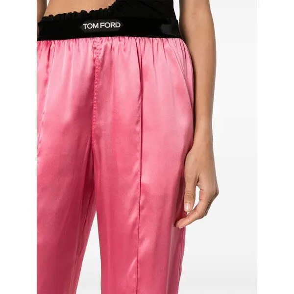 TOM FORD Stretch Satin Pajama Pants - Pink