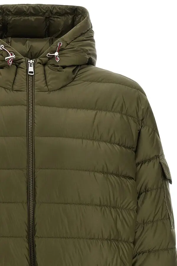 Moncler Oahu Hooded Short Down Parka Jacket - Green