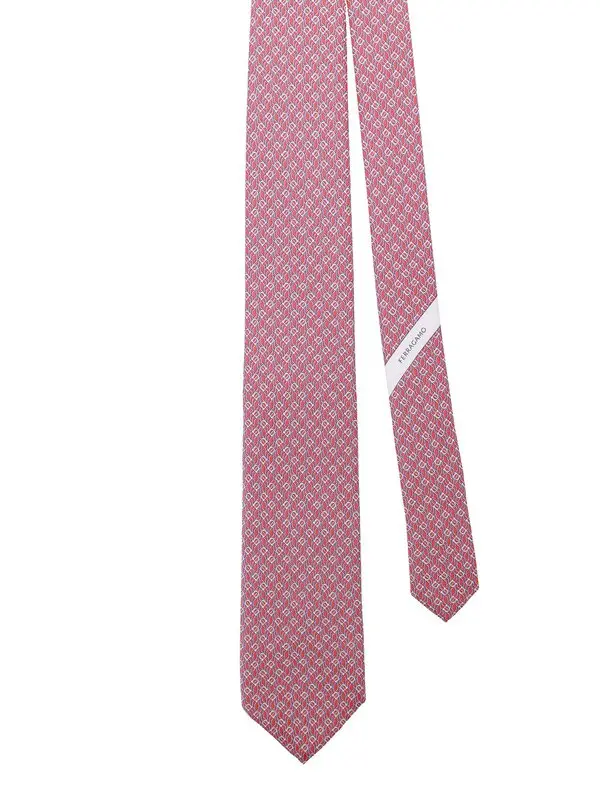 FERRAGAMO Printed Neck Tie - Pink