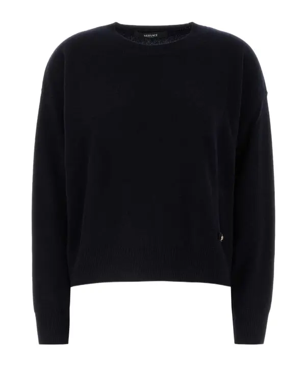 Versace Logo Plaque Crewneck Jumper