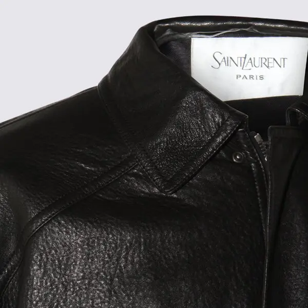 Saint Laurent Drop-shoulder Leather Bomber Jacket