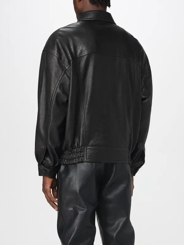 Saint Laurent Drop-shoulder Leather Bomber Jacket